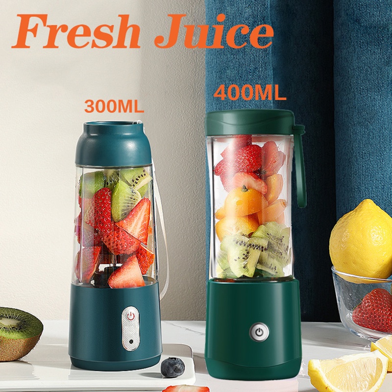 Jual Juicer Blender Rechargeable Mini Portable 6 Mata 380ML Blender Jus ...