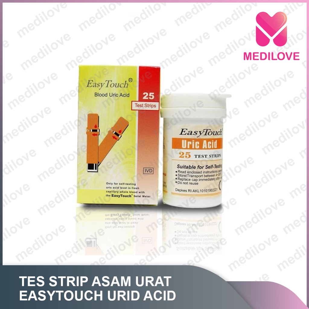 Jual Easytouch Urid Acid / Test Strip Cek Asam Urat Refill Isi 25 ...