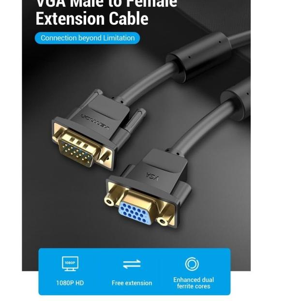 Jual Vention DAA Kabel Extension VGA Male to Female - DAG, 1 Meter ...