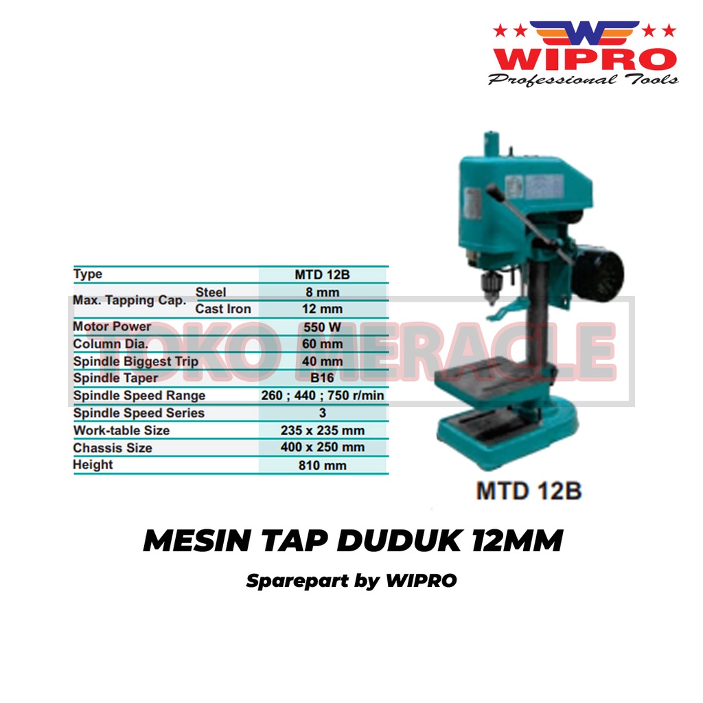 Jual WIPRO MESIN TAP DUDUK MTD 12B | Shopee Indonesia