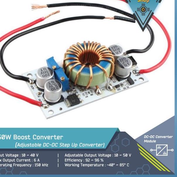 Jual High Power DC-DC Step Up Boost Converter | 6A 250W | Shopee Indonesia