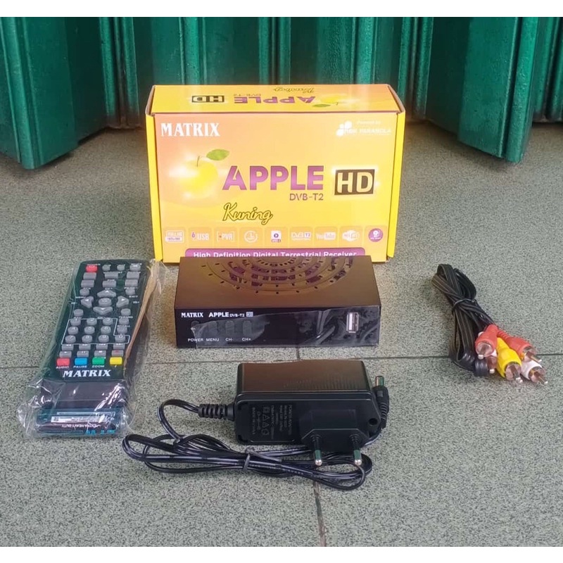 Jual STB Matrik Apple Kuning Set Top Box TV Digital DVB T2 Matrix ...