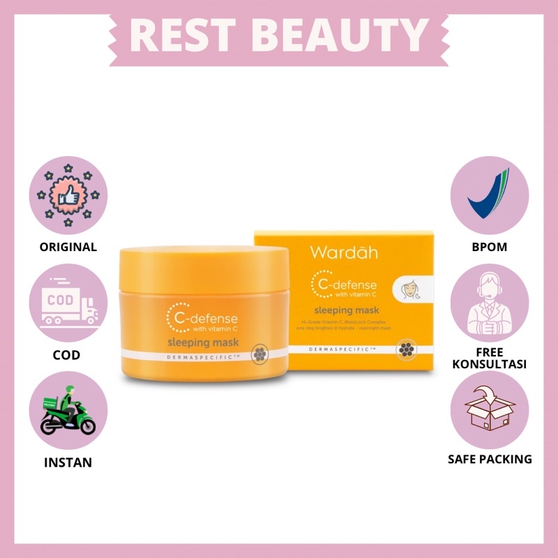 Jual WARDAH - C-Defense Sleeping Mask 30gr | Shopee Indonesia