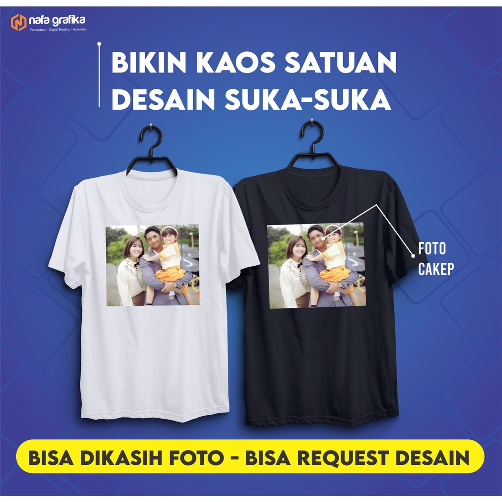 Jual KAOS SABLON CUSTOM SATUAN DESAIN SUKA SUKA FULL COLOR TANPA BATASAN WARNA | Shopee Indonesia