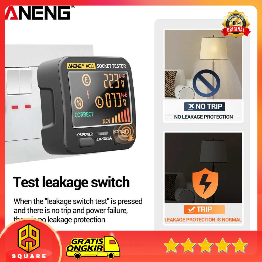 Jual Stopkontak Voltage Tester Grounding Polarity Phase Check - AC11 ...