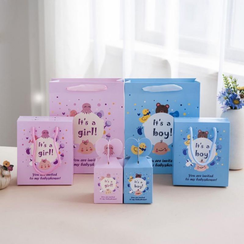 Jual paper bag goodie bag box kotak kemasan souvenir permen kado ulang ...