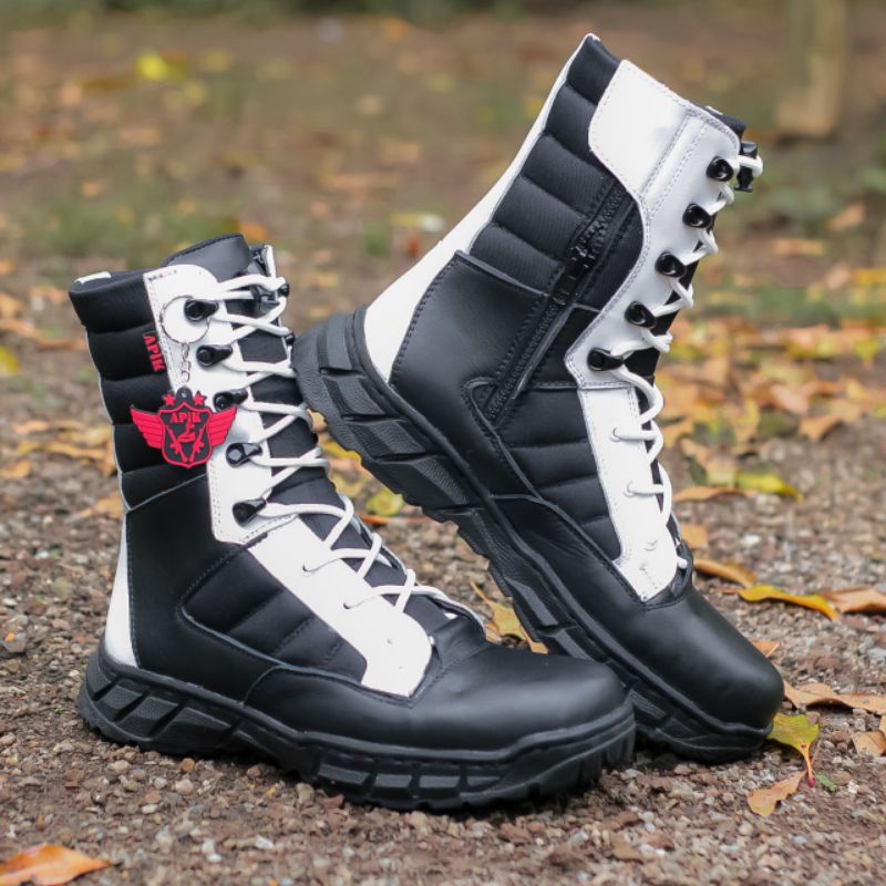 Jual SEPATU PDL PASKHAS PROVOS POLRI BAHAN KULIT SAPI ASLI MERK APIK ...