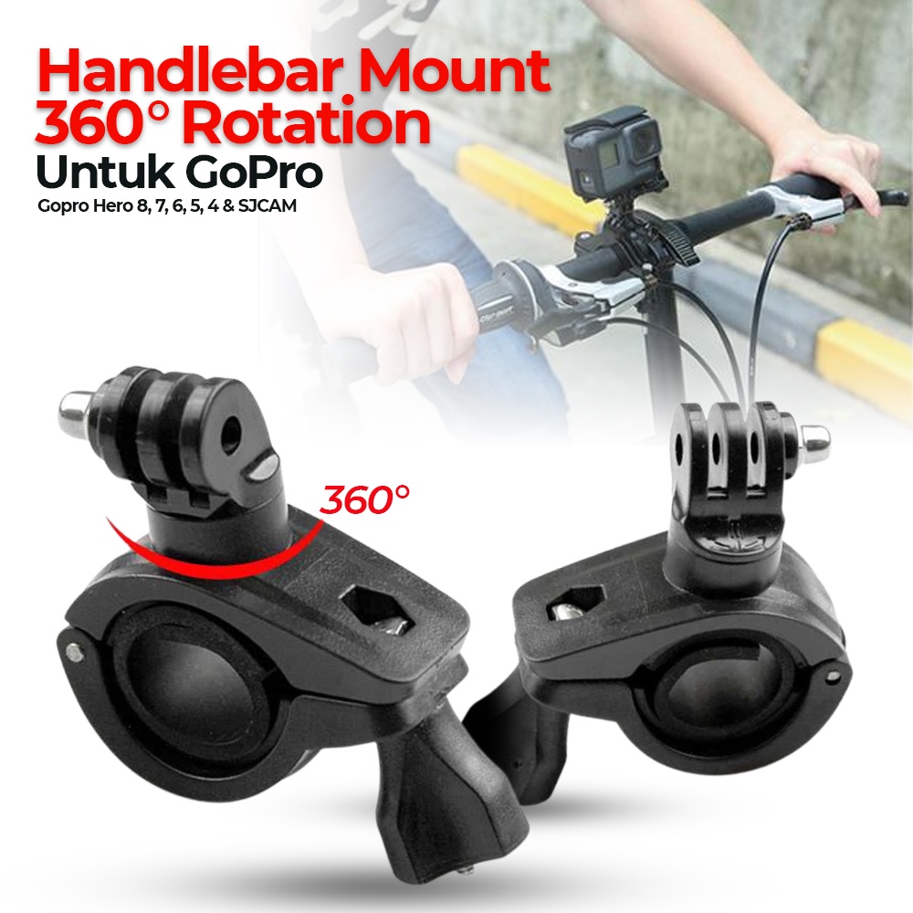 Jual Handlebar Mount Holder 360 Degree Rotation / Mount Holder Sepeda ...