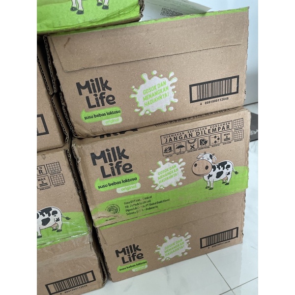 Jual susu uht milk life 200ml free lactose bebas laktosa expired date ...