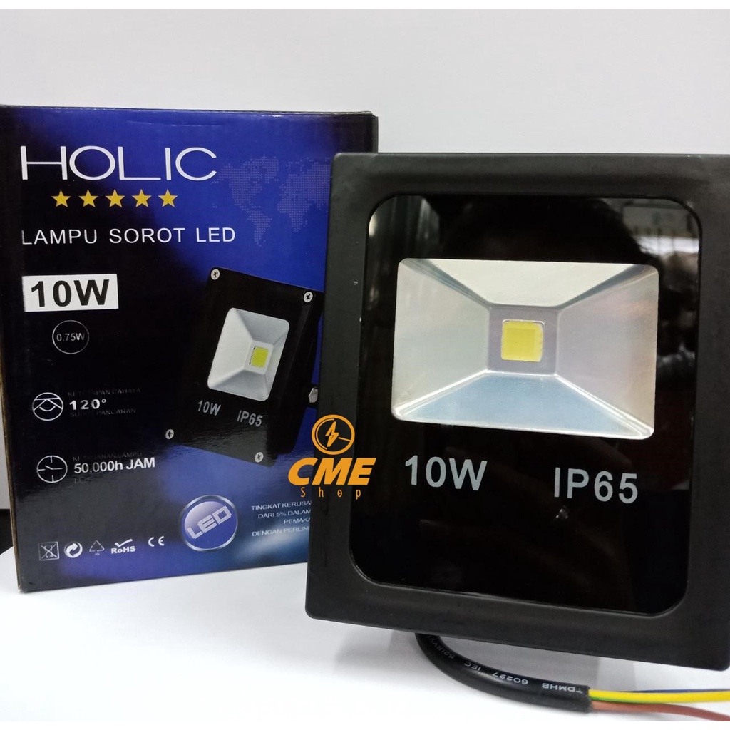 Jual Lampu Sorot LED 10 Watt IP65 HOLIC Flooding Light Tembak 10Watt 10W NEW ORIGINAL | Shopee ...
