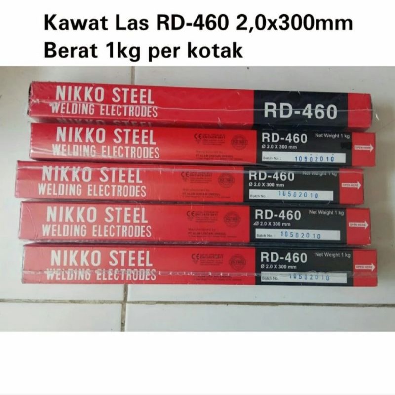 Jual Kawat Las RD 460 2 x 300 mm 1kg 2kg nikko steel welding electrodes ...