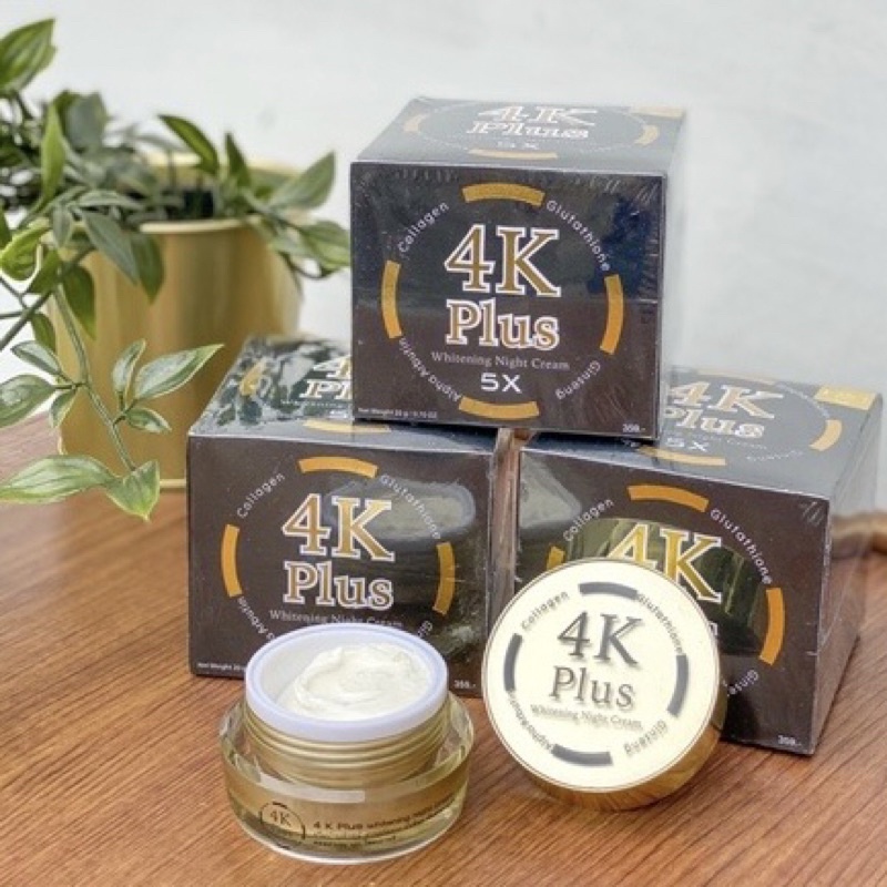Jual 4k Plus Whitening Night Cream (20gr) Original 100% Bangkok ...