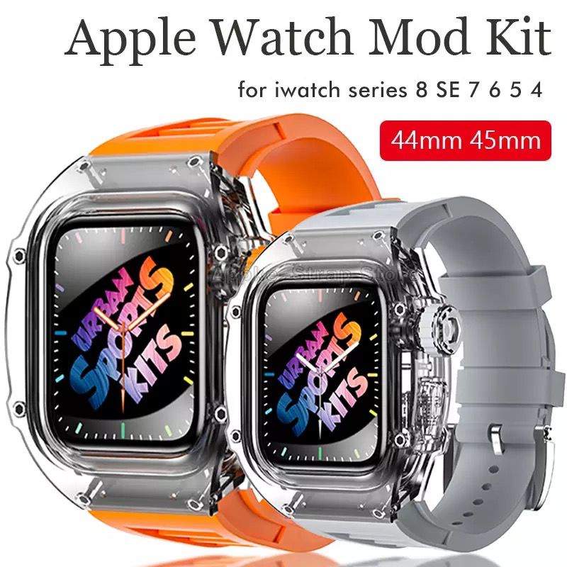 Jual Luxury Transparant Case Apple Watch strap bazel RM style Mod kit ...