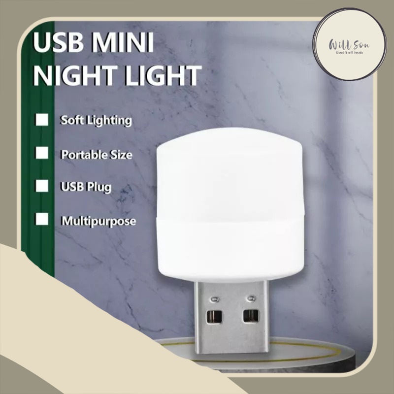 Jual Lampu LED USB Mini Bulat Lampu Tidur Lampu Membaca LED USB ...