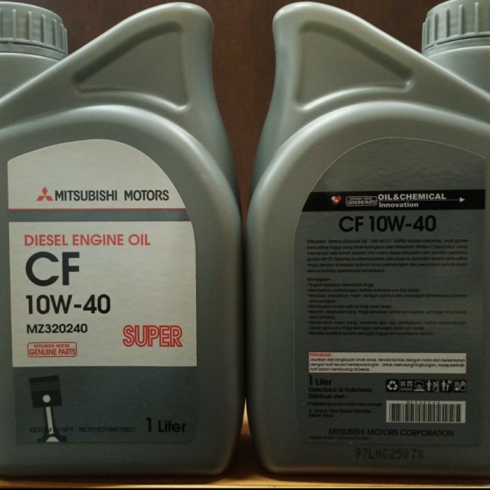 Jual OLI MESIN DIESEL MITSUBISHI CF 10W-40 - MZ320240 DIESEL ENGINE OIL 1 L ORIGINAL | Shopee ...