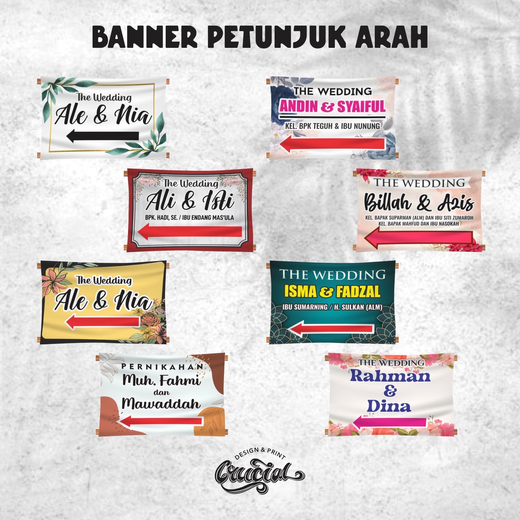 Jual Banner Petunjuk Arah Pernikahan / Hajatan / Khitanan | Shopee Indonesia