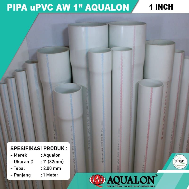 Jual PIPA 1" AQUALON AW ( 1 METER ) / PARALON PRALON 1 INCH METERAN ...