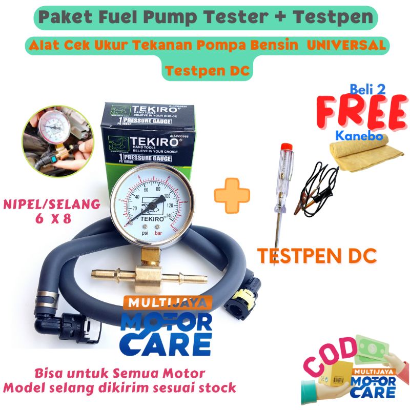 Jual PROMO LENGKAP UNIVERSAL Fuel Pump Tester Pressure Gauge Alat Cek ...