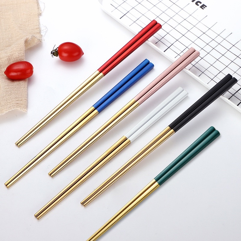 Jual Sumpit Korea Stainless 2 Warna | Shopee Indonesia