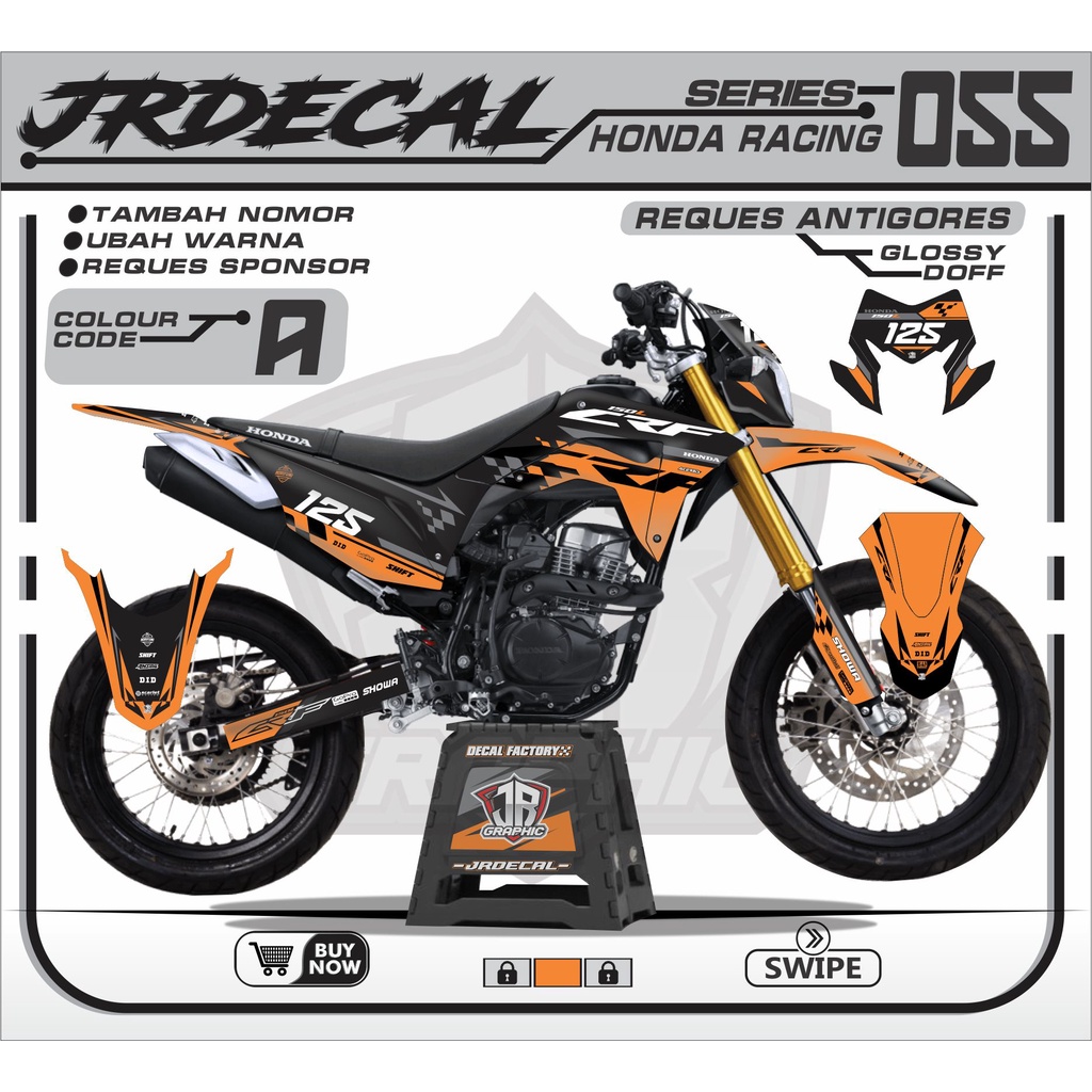 Jual (BISA COD) DECAL STIKER CRF HITAM KEREN TERBARU - STIKER CRF ...