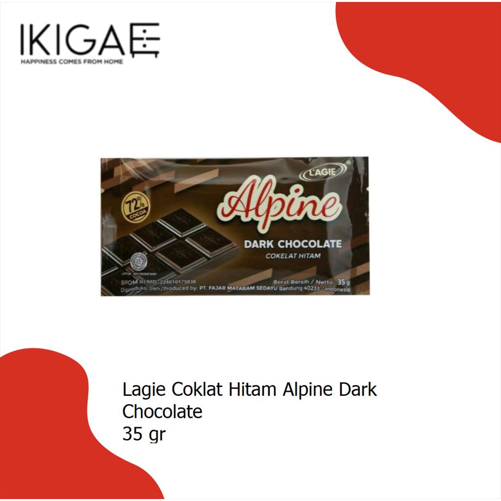 Jual LAGIE COKLAT HITAM ALPINE DARK CHOCOLATE 35 GR | Shopee Indonesia