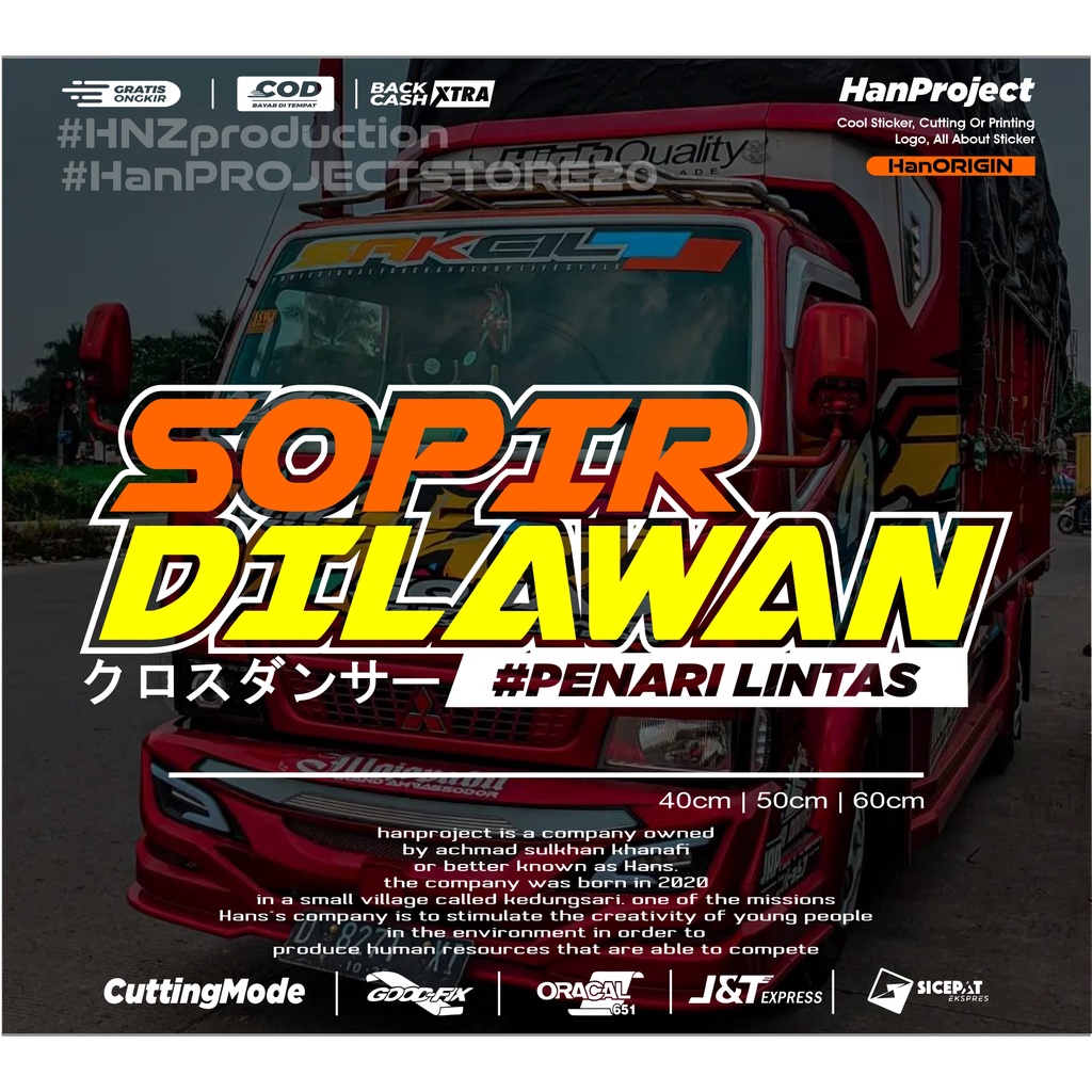 Jual STICKER CUTTING KACA DAN BODY MOBIL TRUCK DAN PICK UP REFLECTIVE ...