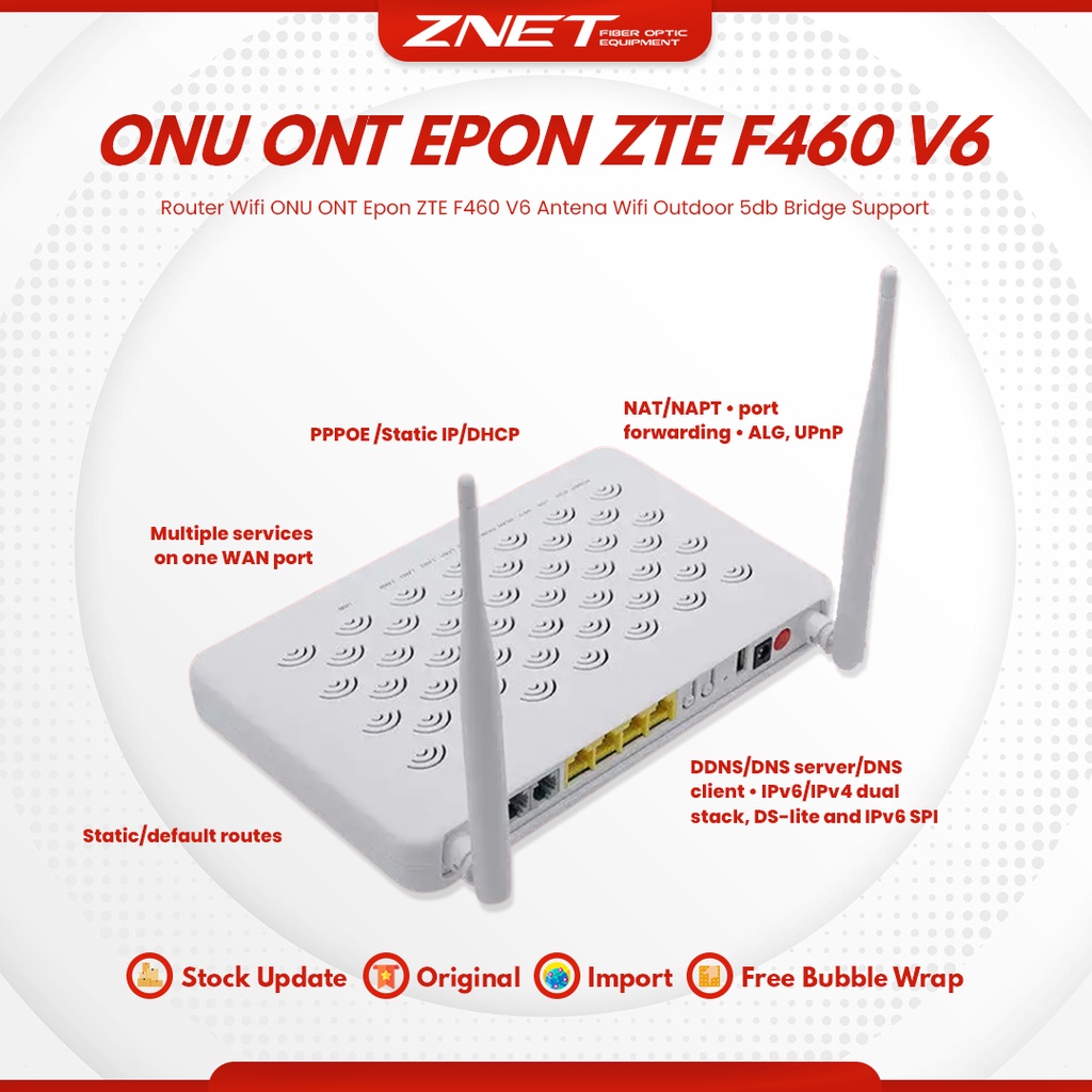 Jual Modem Epon ZTE F460 V6 Antena Wifi Outdoor 5db Bridge Support ...