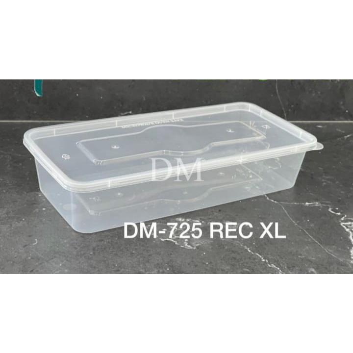 Jual 25pcs Thinwall DM 725ml Rect XL Kotak Sate FOOD GRADE / CONTAINER ...
