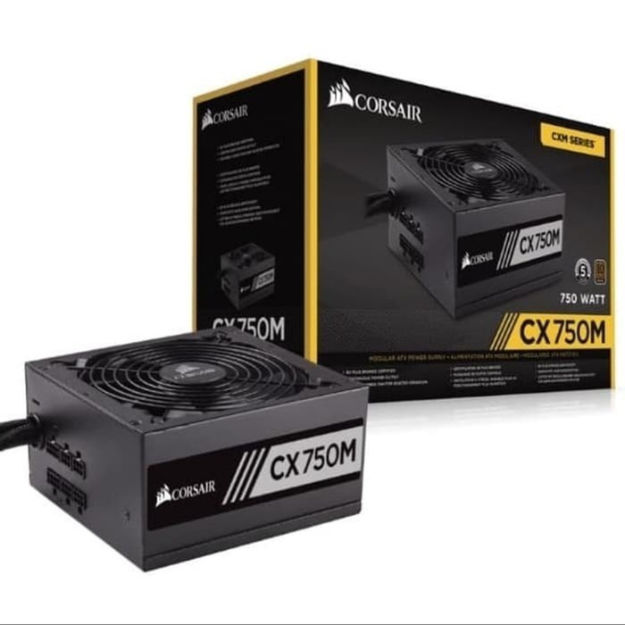 Jual Power Supply Corsair CX750M 750W Modular 80+ Bronze | Shopee Indonesia