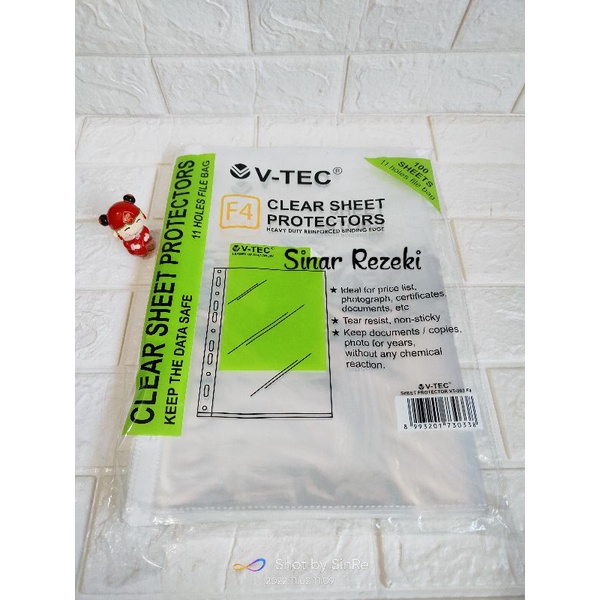 Jual 100 lembar!! Clear sheet protectors F4/clear sheet protectors ...