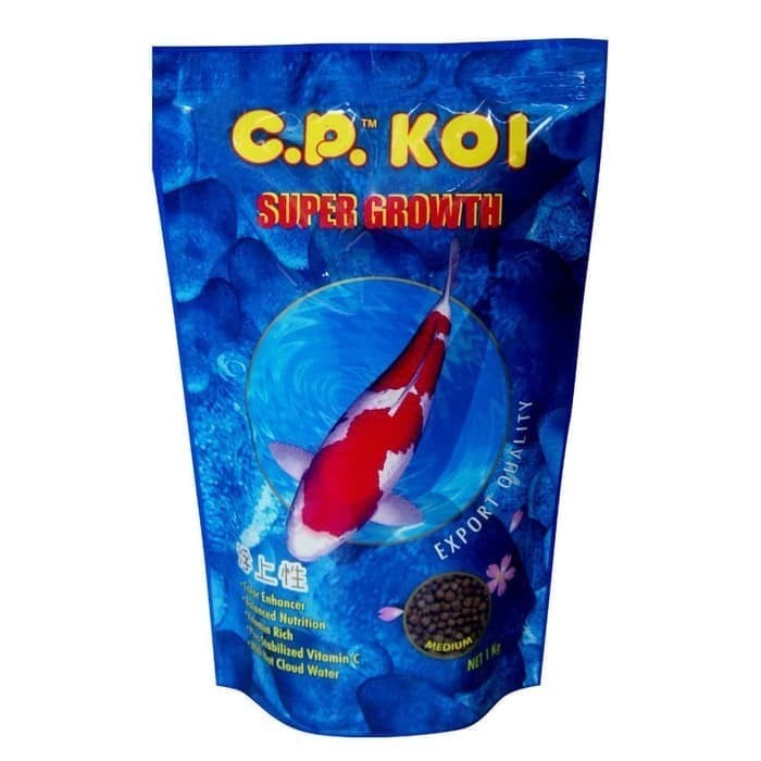 Jual CP Koi Super Growth Small S 1Kg Makanan Pakan pelet Ikan fish food ...