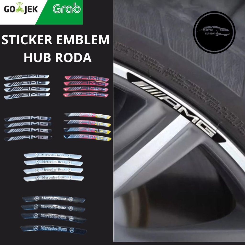 Jual Sticker Stiker Emblem Decals Velg Roda Logo Mobil (4pcs) | Shopee ...
