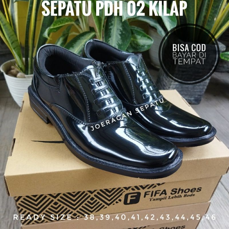 Jual SEPATU PDH TNI POLRI KILAP 02 SEPATU PDH SATPAM SEPATU PDH ...