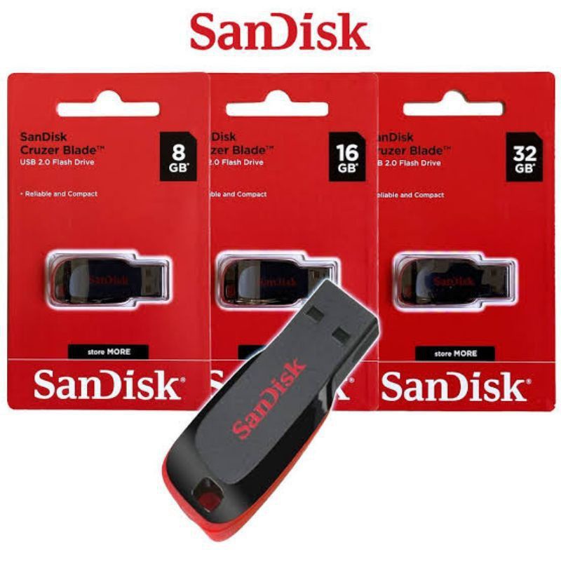 Jual Flashdisk SanDisk Cruzer Blade 8GB 16GB 32GB 64GB USB 2.0 Original ...
