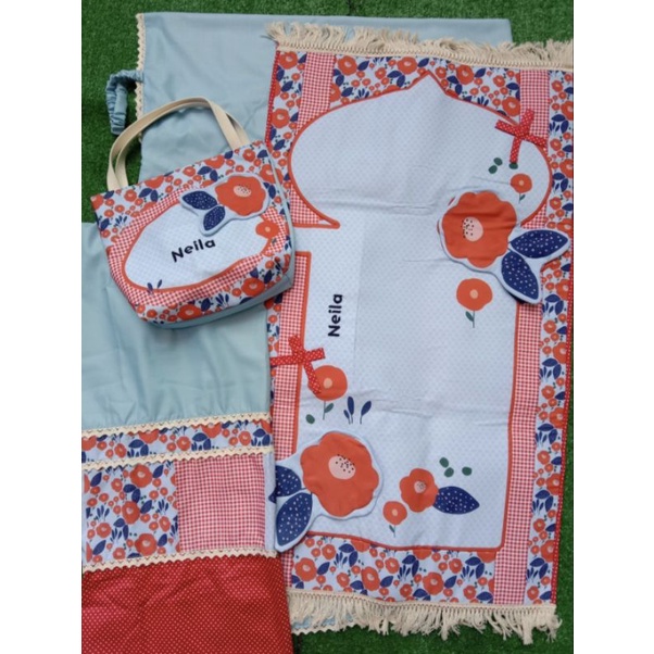 Jual 3D Red Rose Custom Mukena 2in1 dan Sajadah merk Lovelana (free ...