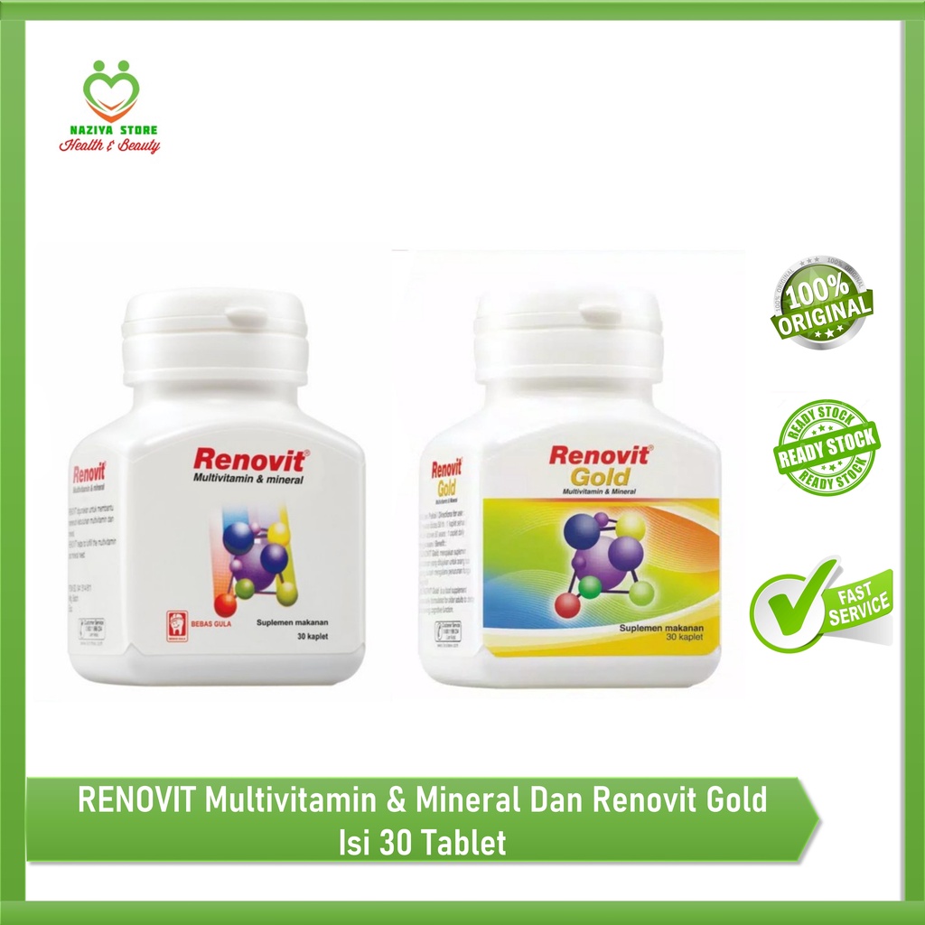 Jual RENOVIT Multivitamin & RENOVIT GOLD Vitamin lansia/ orang tua ...