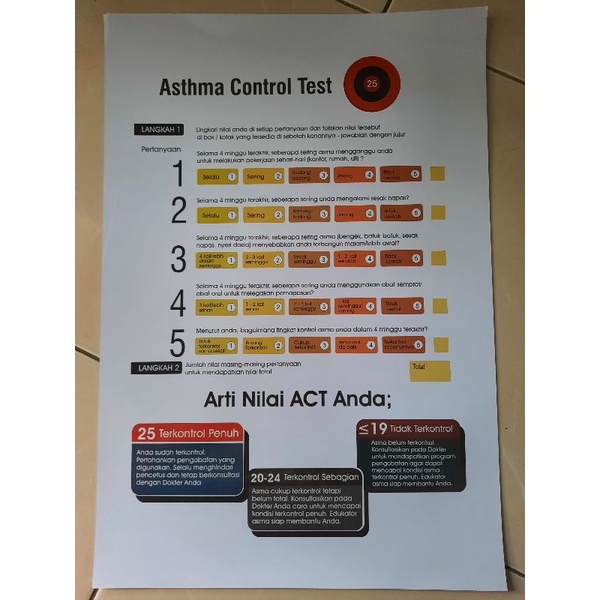 Jual Poster Asthma Control Test | Shopee Indonesia