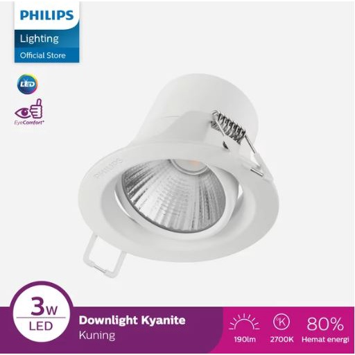 Jual Lampu Spotlight Philips LED 3w 3 watt Kyanite Recessed LED ...