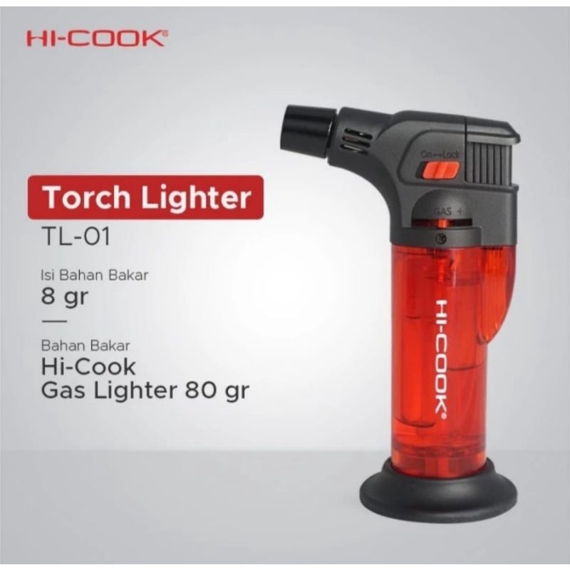 Jual Korek Api Gas Pematik Api Obor/Torch Lighter HI-COOK TL-01 ...