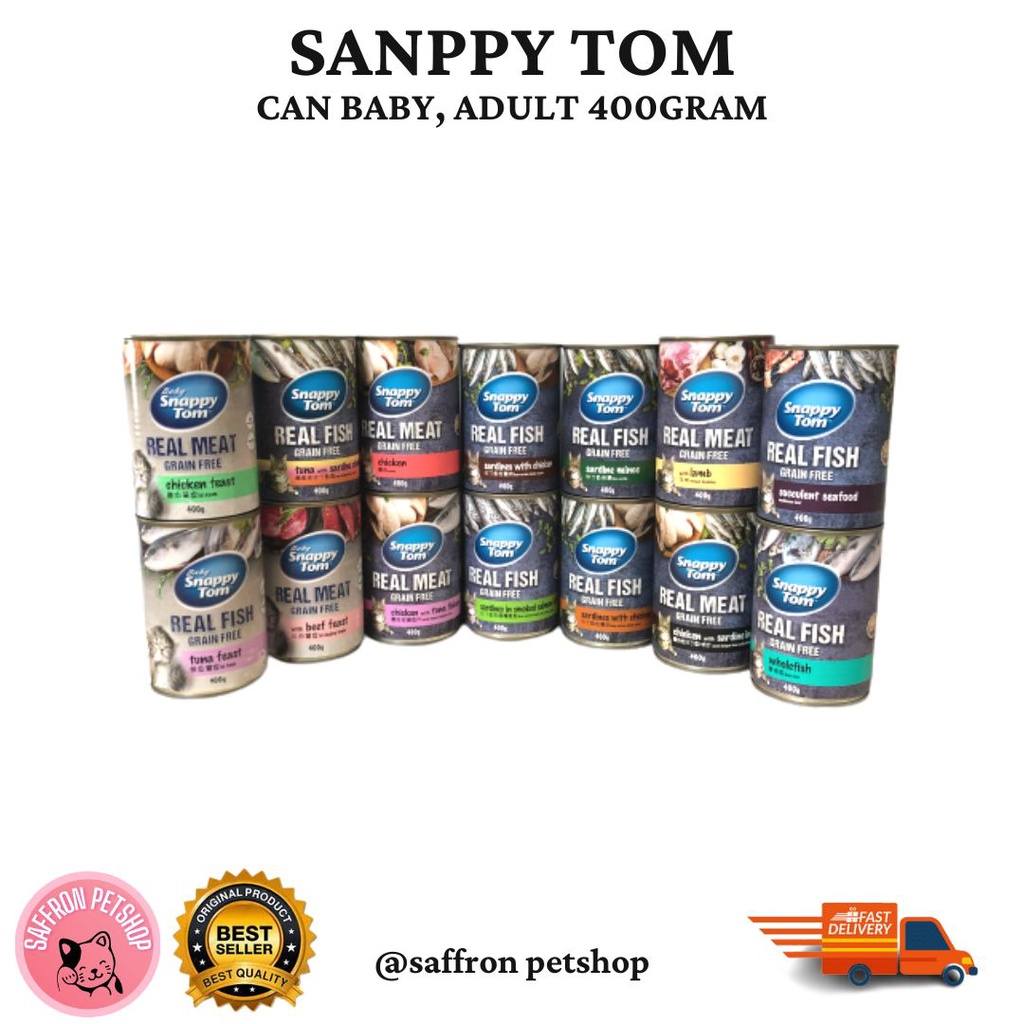 Jual SNAPPY TOM 400 GRAM BABY, ADULT MAKANAN KUCING BASAH | Shopee ...