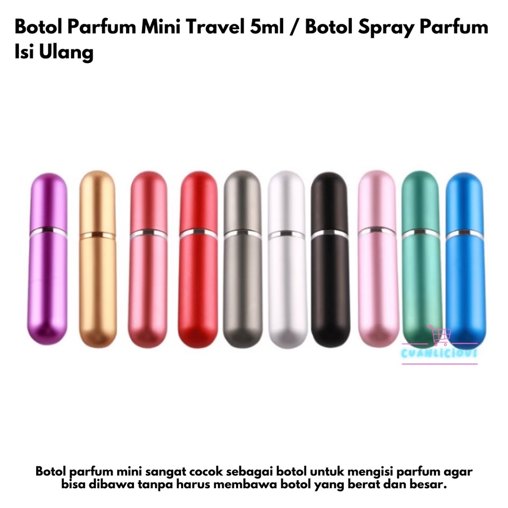 Jual Botol Parfum Mini Travel 5ml / Botol Spray Parfum Isi Ulang | Shopee Indonesia