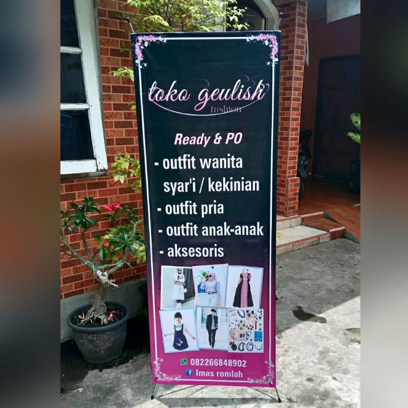Jual X-Banner, Banner Berdiri, Banner tiang Custom Free Desain | Shopee ...