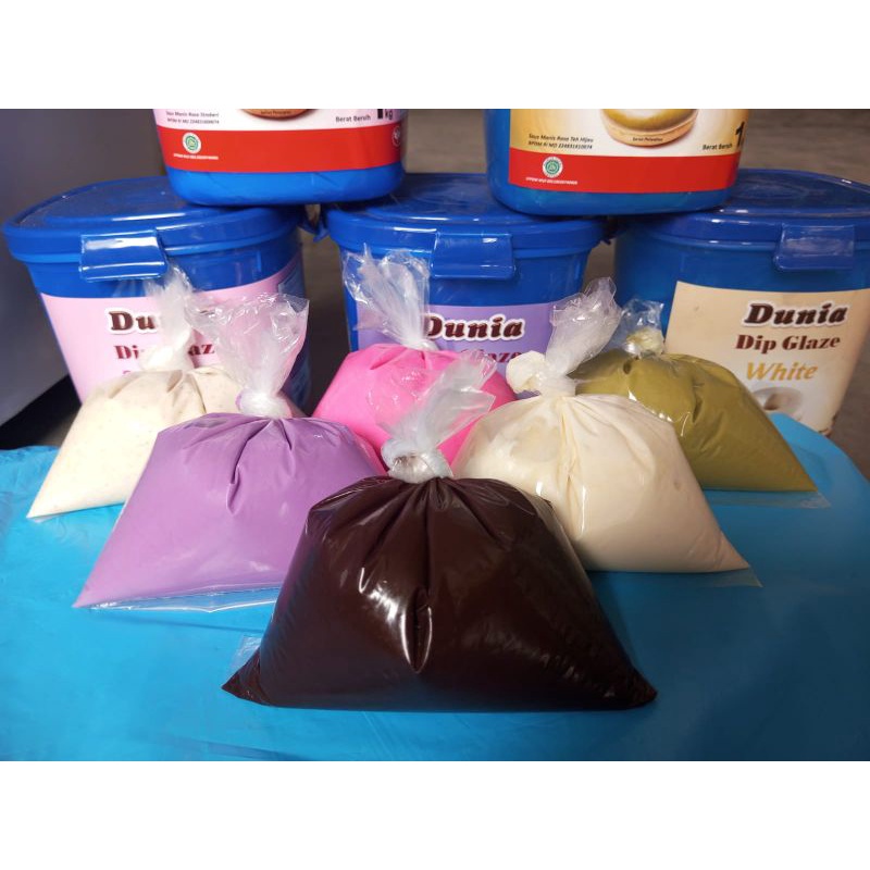 Jual 200gr GLAZE DIPGLAZE DUNIA saus manis aneka rasa toping donat kue ...