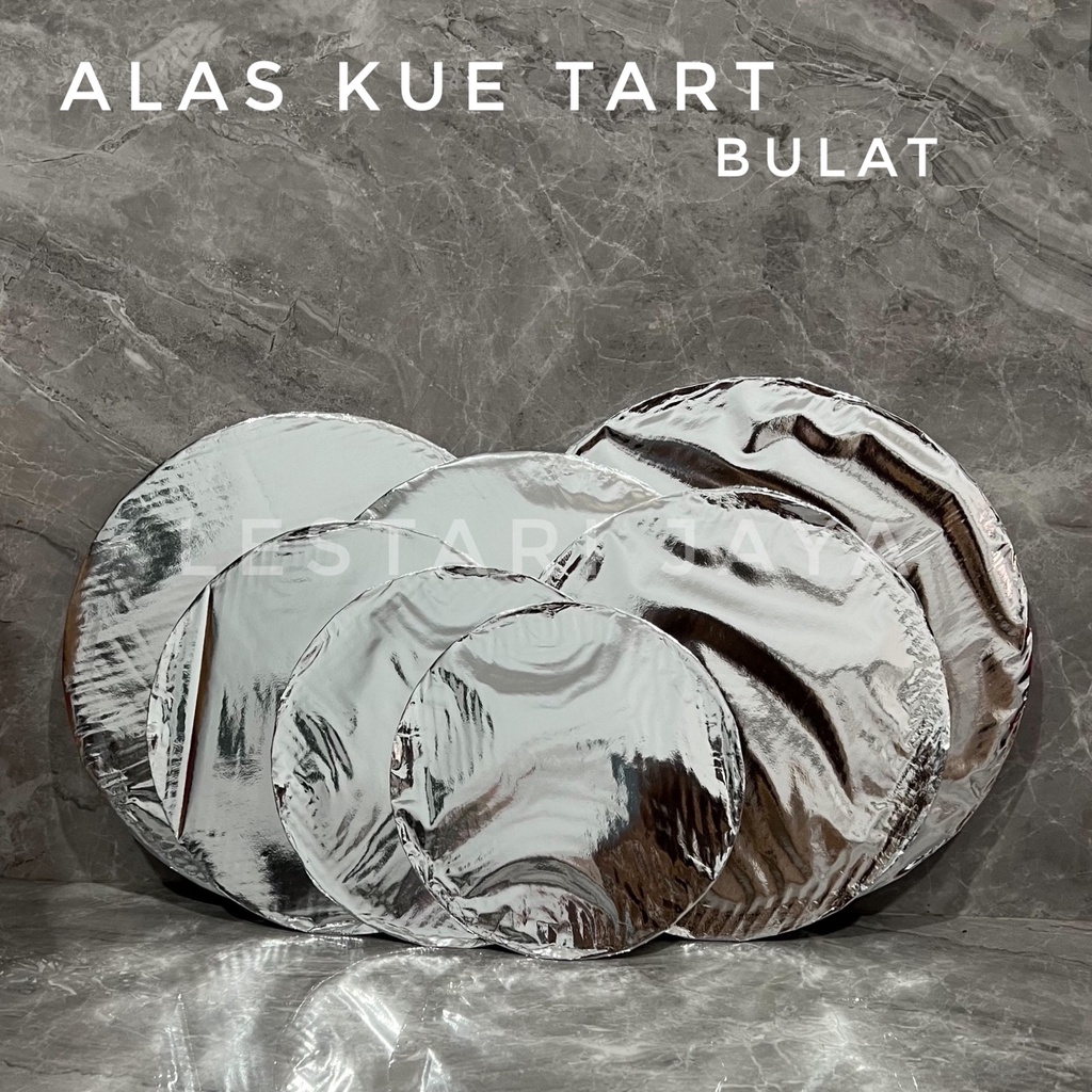 Jual Alas Kue Tart Cake Silver BULAT | Shopee Indonesia