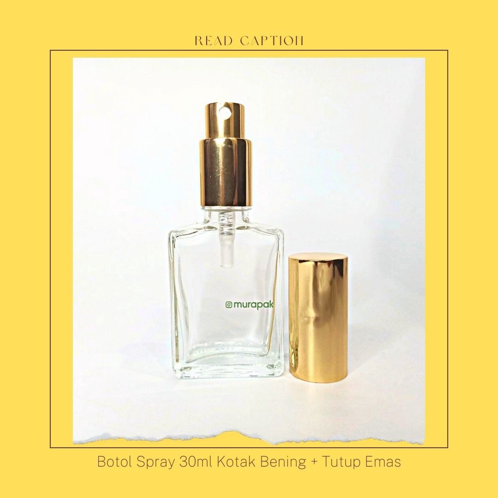 Jual [MINIM 20PCS] BOTOL PARFUM SPRAY 30ML KOTAK BENING - SPRAY GOLD ...