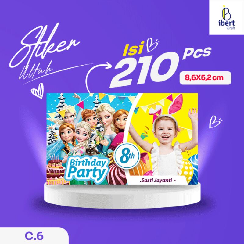Jual ULTAH STIKER ( 1 PACK: ISI 210 PCS ) | Shopee Indonesia