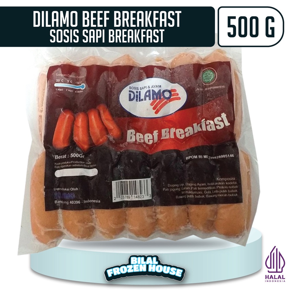 Jual Dilamo Sosis Beef Breakfast - Sosis Sapi & Ayam - 500gr - 1kg ...