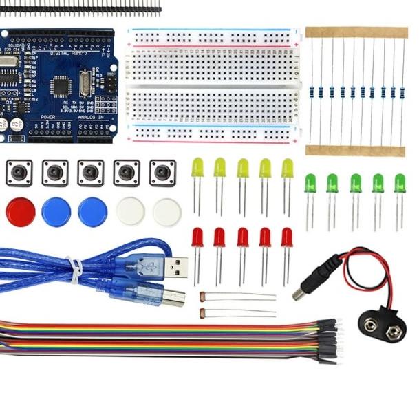 Jual Basic Starter Kit Arduino Uno R3 Compatible Paket Minimalis
