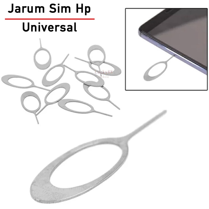 Jual Sim Ejector Stainless Steel Jarum Sim Card Bulat Pin Tusukan Hp ...