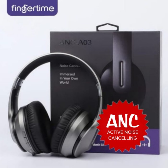 Jual Fingertime A03 ANC Noice Cancelling Bluetooth Headphone Wireless ...
